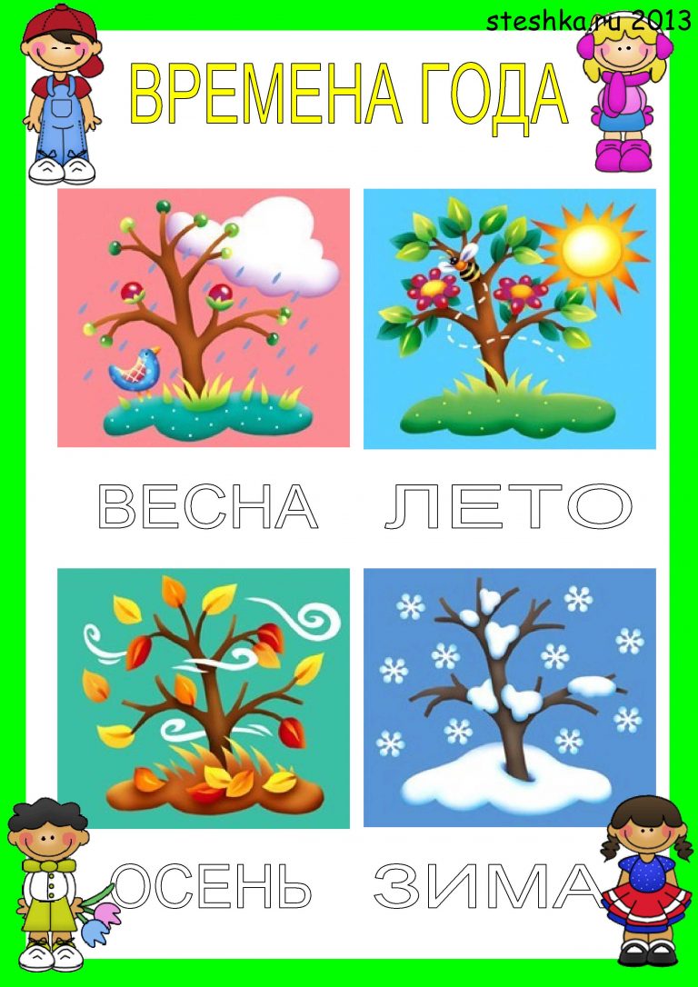Картинки: времена года для дошкольников